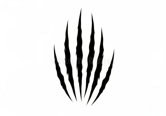 Fierce Claw Marks Striking Downwards Symbolizing Primal Power and ...