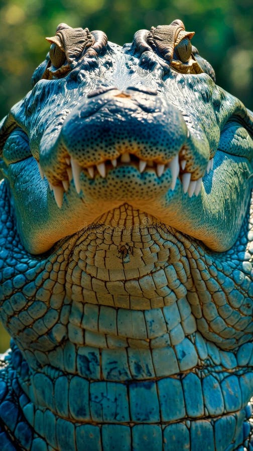 A fierce crocodile staring stock image. Image of creature - 314535331