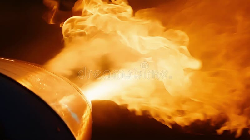 Closeup of a Jet Engine Turbine Spinning Fast Stock Video - Video of ...