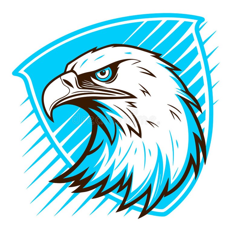 Fierce Eagle Logo Design stock illustration. Illustration of eagle ...