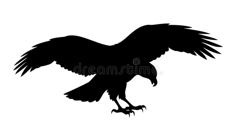 Fierce Eagle Silhouette, Hunter S Gaze, Vector Design Generative AI ...