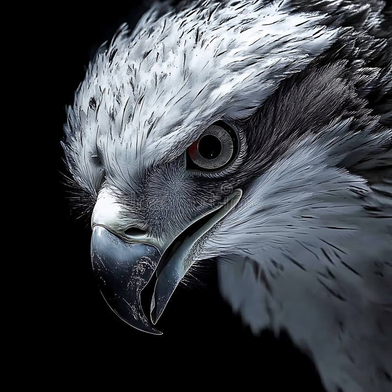 Fierce Eagle with Striking Features, Showcasing Its Sharp Beak and ...