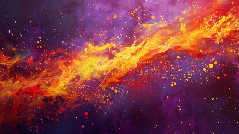 Fierce Fire Flames with a Blend of Red, Yellow, and Orange, with Sparks Flying Against a Dark ...