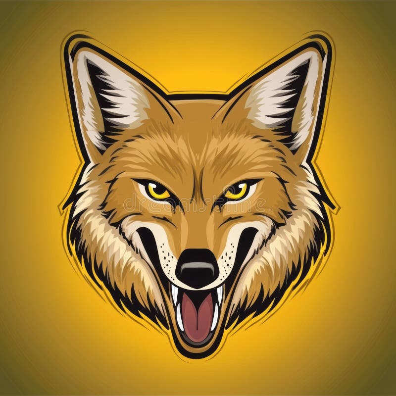 Fierce Fox Head Design stock illustration. Illustration of memorable ...
