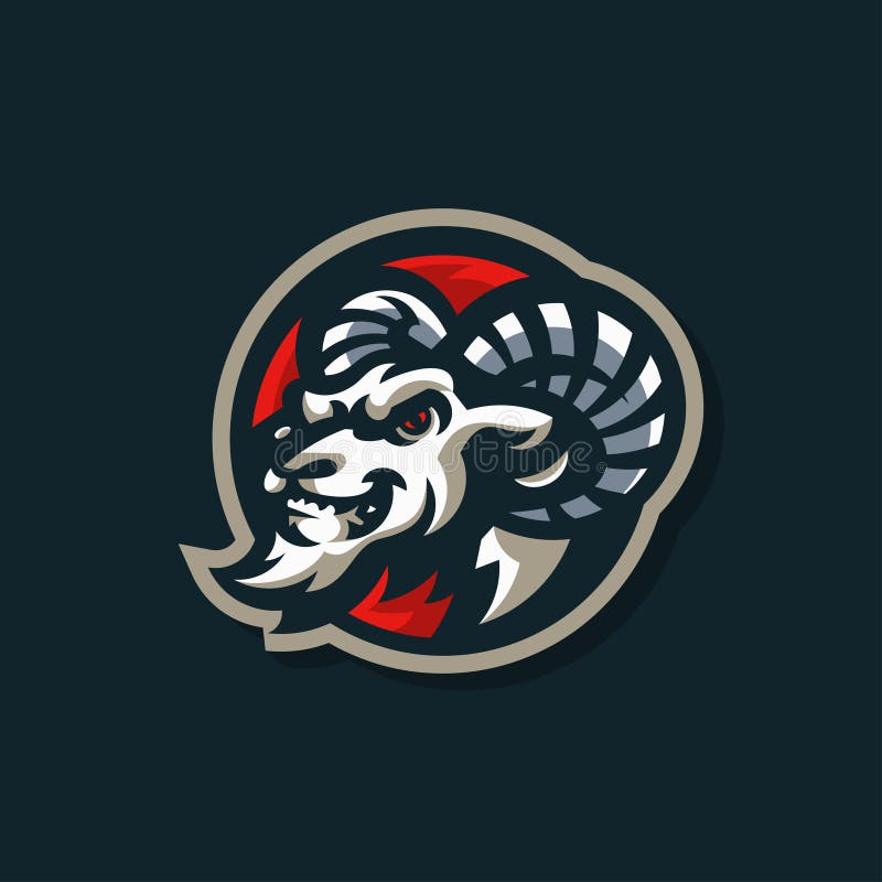 Fierce Goat mascot logo stock vector. Illustration of icon - 302282581