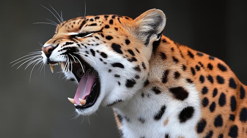 Fierce Leopard Yawning in the Wild Showcasing Its Powerful Jaws and ...