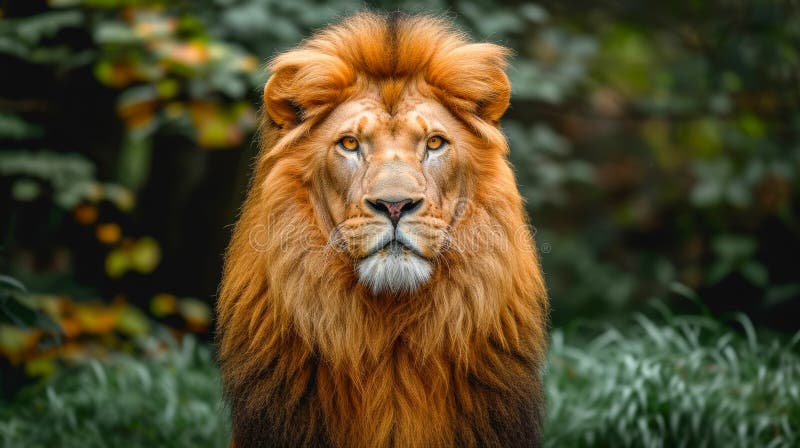 A fierce lion staring stock illustration. Illustration of lion - 313486997