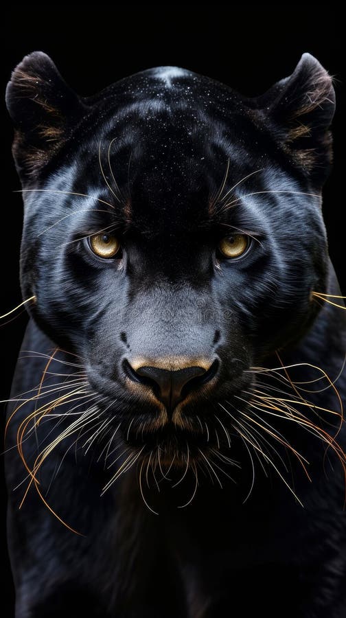 A fierce pantera staring stock illustration. Illustration of bold ...