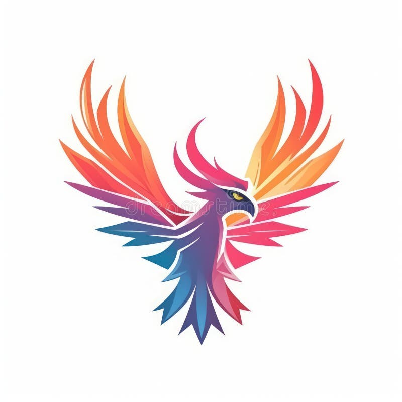 A Fierce Phoenix, Symbolizing Strength and Rebirth Stock Illustration ...