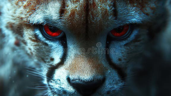 Fierce Predator, Glowing Red Eyes Stock Photo - Image of predator ...