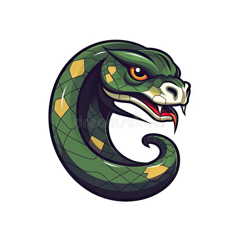 Fierce Snake Head Logo for Esports. Stock Illustration - Illustration ...