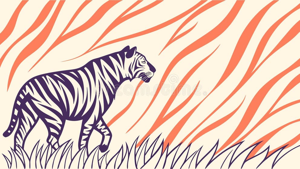Fierce Tiger Stripe Pattern Stock Illustrations – 230 Fierce Tiger ...