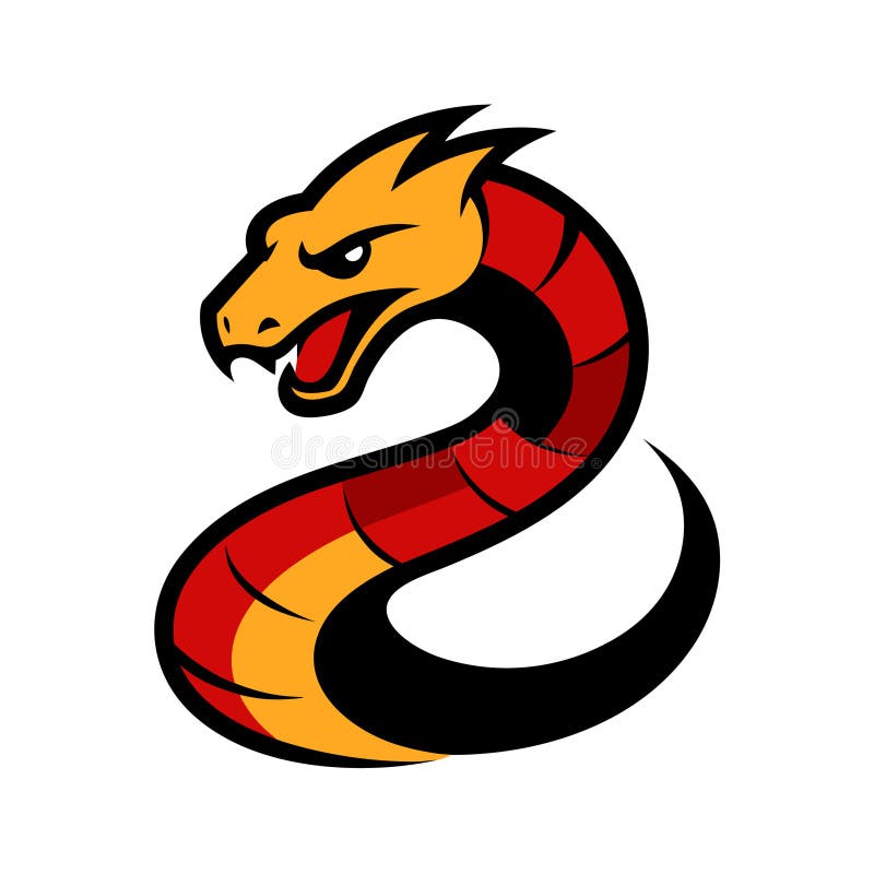 Vector Rattlesnake Mascot Design Isolated on White Stock Illustration ...