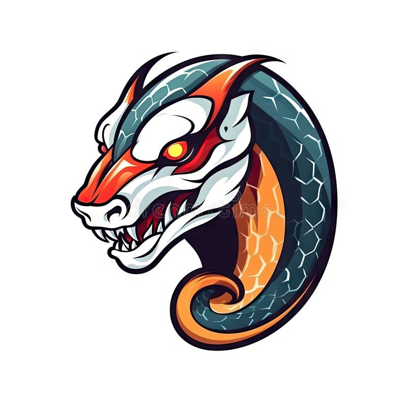 Fierce Viper Head Logo for Esports. Stock Illustration - Illustration ...