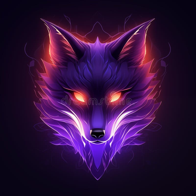 Fierce wolf generative ai stock illustration. Illustration of organ ...