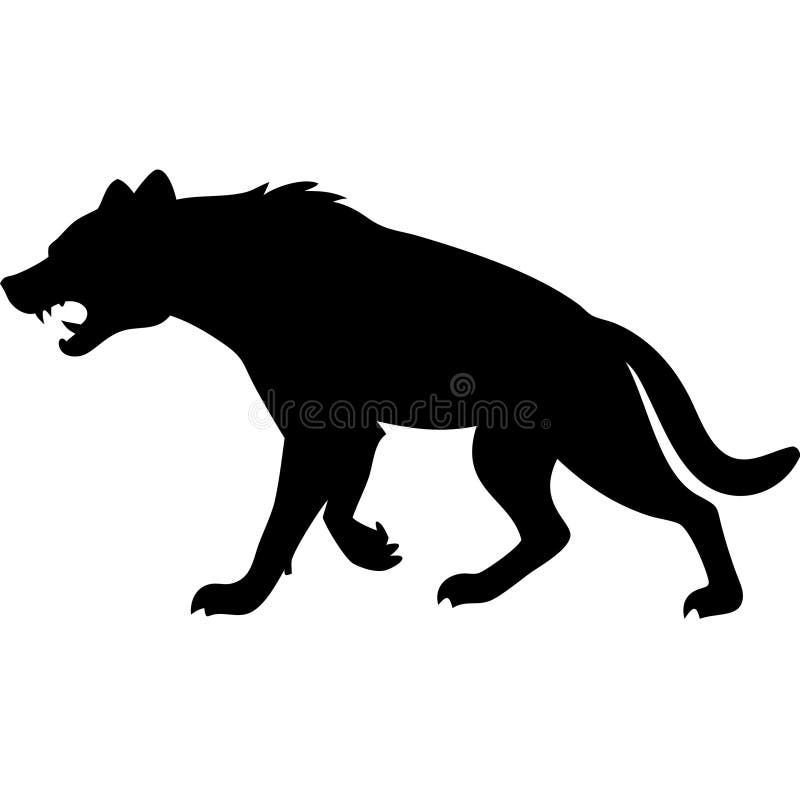 Fierce Wolf Silhouette Vector Art for Tattoos and Designs Stock ...