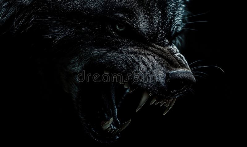 Fierce Wolf Baring Sharp Teeth in Snowy Landscape, Wildlife, Predator ...