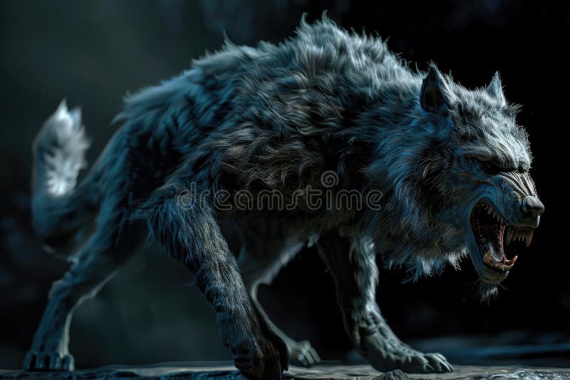 A Fierce Wolf Walking on a Rocky Surface. Suitable for Wildlife or ...