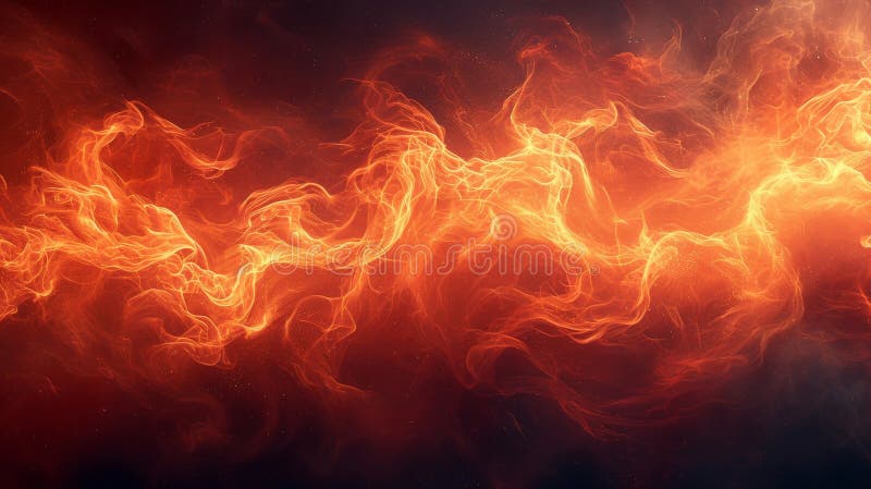 Fiery Abstract Background with Swirling Orange Flames Stock Photo ...