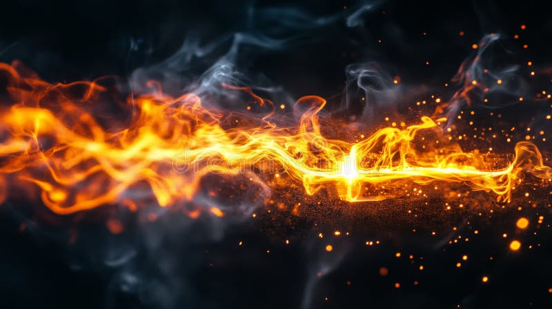 Capturing the Essence of Fiery Abstract Art Stock Illustration ...