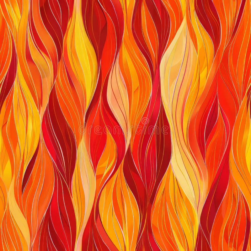 Fiery Abstract Pattern of Flowing Red, Orange, and Yellow Flames ...