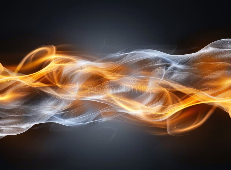 Fiery Abstract Smoke and Flame Design Stock Illustration - Illustration ...