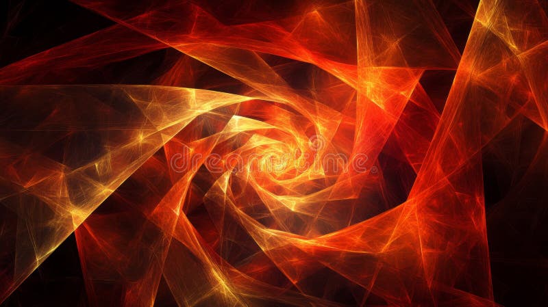 Fiery Abstract Spiral Design in Shades of Red and Gold Stock ...