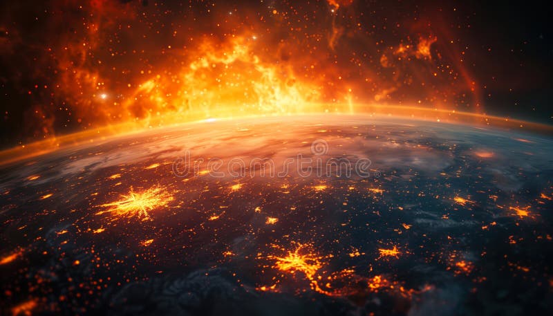 Fiery Apocalypse Unfolds on a Planet S Surface with Molten Lava and ...