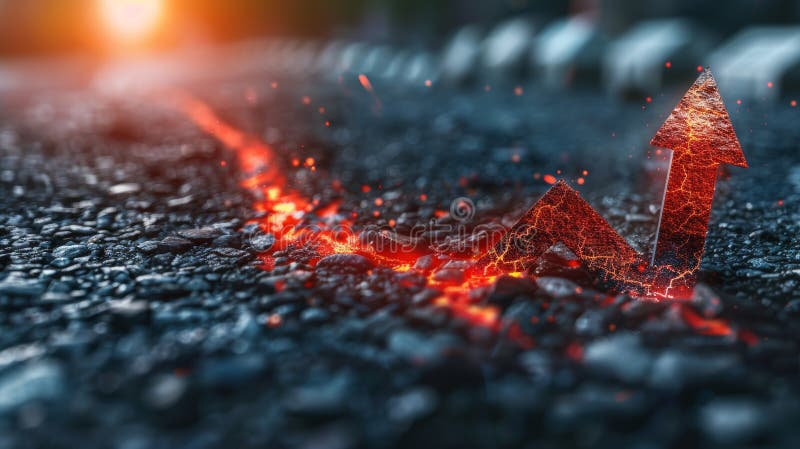 A Fiery Arrow Pierces through a Bed of Dark, Smoldering Coals ...