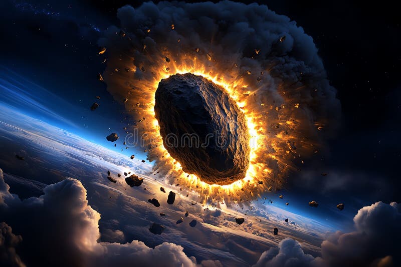 A Fiery Asteroid Impact Explodes in the Atmosphere, Sending Debris ...
