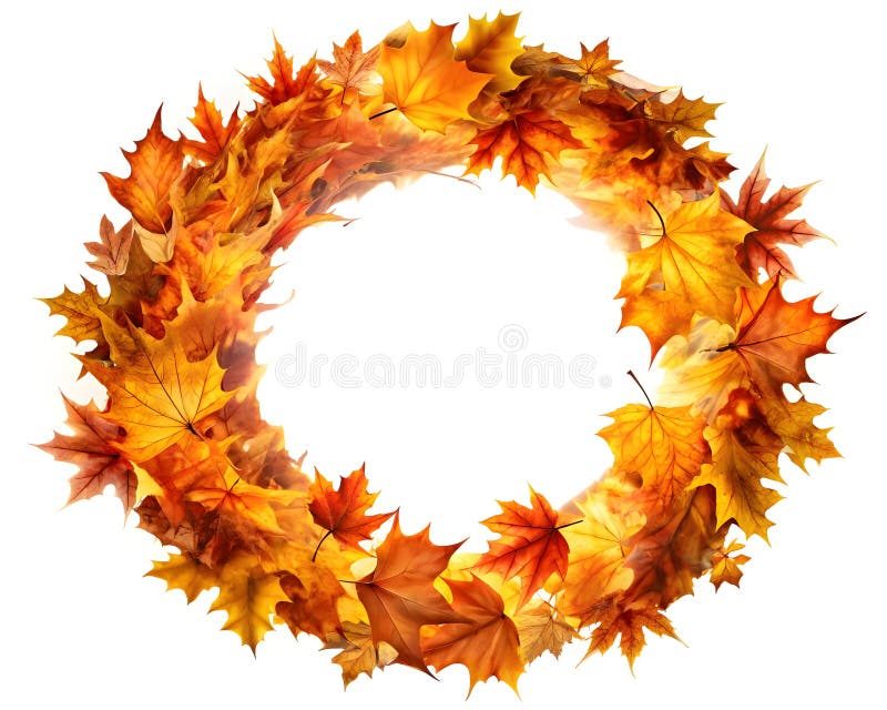 Fiery Autumn Leaves Frame stock illustration. Illustration of 85mm ...