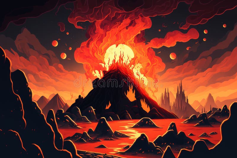 Fiery Hellish Background Stock Illustrations – 54 Fiery Hellish ...