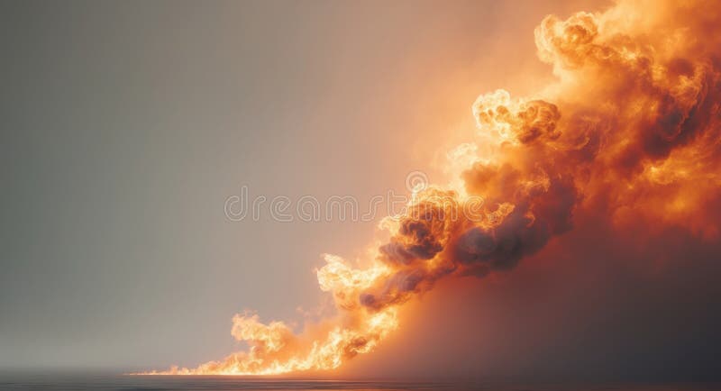 A Fiery Background with Burnt Sienna and Glowing Stock Photo - Image of ...