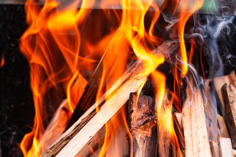 Fiery Background, Texture, Fire Closeup Stock Image - Image of burn ...