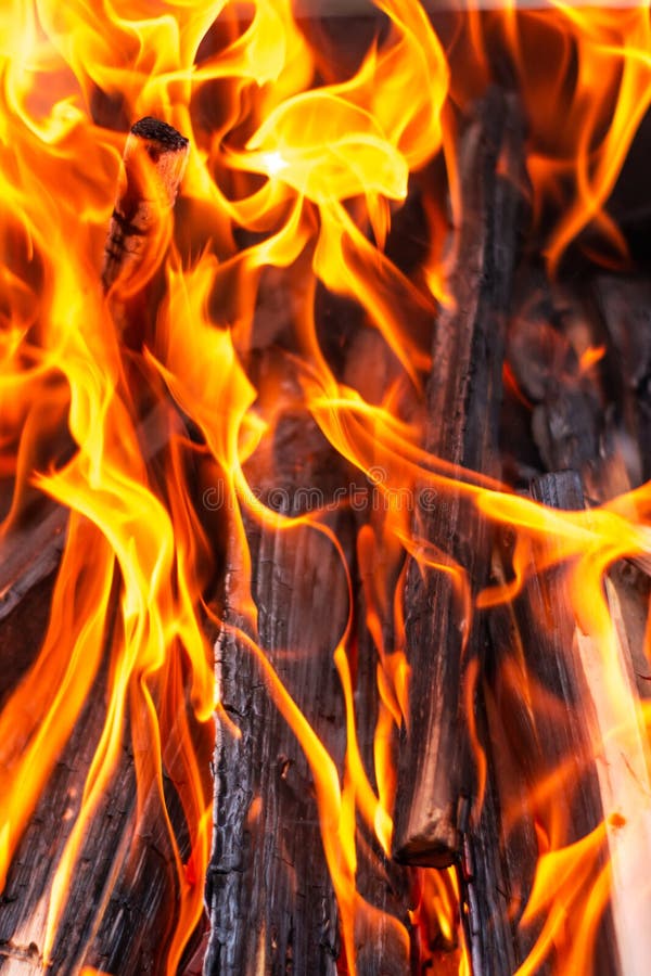 Fiery Background, Texture, Fire Closeup Stock Image - Image of texture ...
