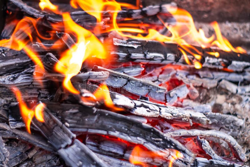 Fiery Background, Texture, Fire Closeup Stock Image - Image of burn ...