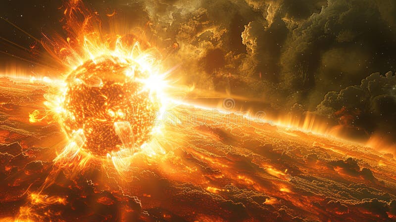 Fiery Ball Fire Center Planet Stock Photos - Free & Royalty-Free Stock ...
