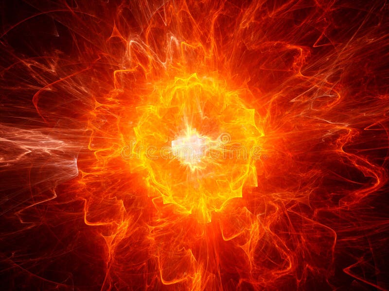 Fiery ball lightning stock illustration. Illustration of fractal - 55006527