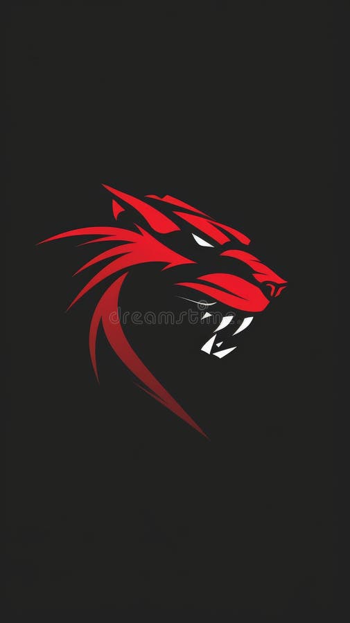 The Fusion of Texture and Art Fiery Beast Stock Illustration ...