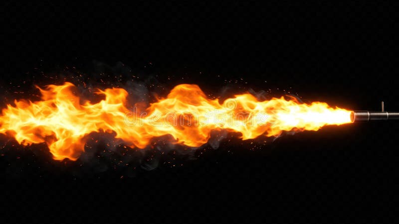 Fiery Blast from a Barrel stock illustration. Illustration of brand ...