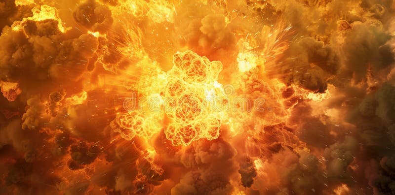 Fiery Blast. Explosive Energy Concept Stock Image - Image of flare ...