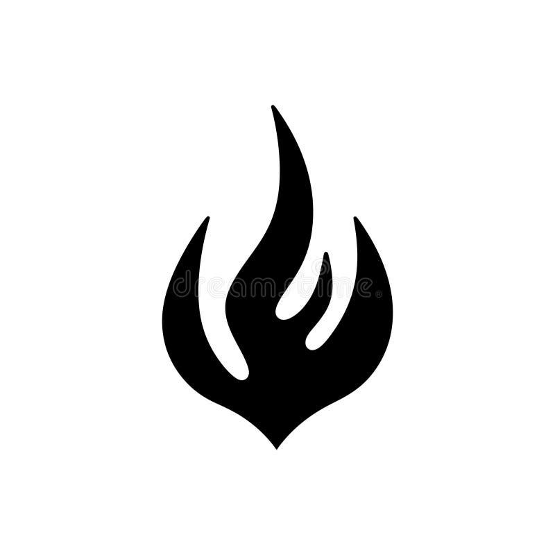Fiery blaze flame icon stock vector. Illustration of fiery - 306213621