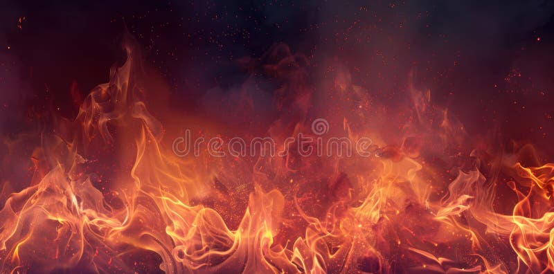 Fiery Blaze. Intense and Captivating Fire-themed Background Stock ...
