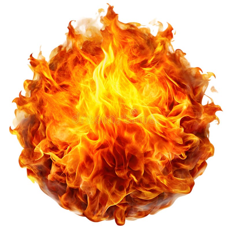 Fiery Blaze Intense Combustion Stock Illustration - Illustration of ...