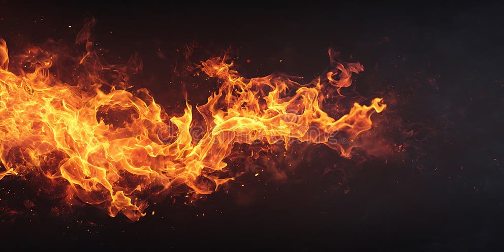 Fiery Blaze Intense Flame Texture for Design Stock Illustration ...