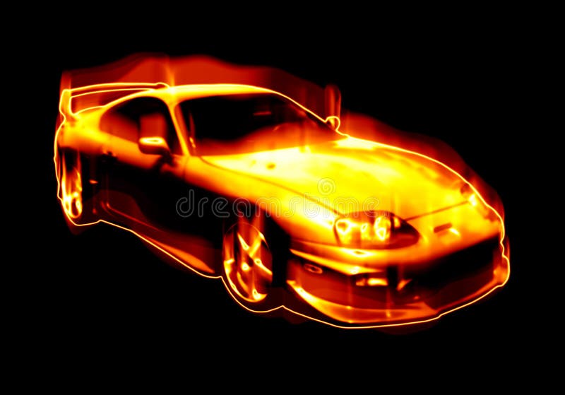 Speeding car. stock illustration. Illustration of auto - 12028563