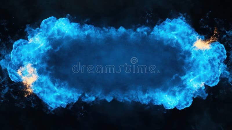 Fiery Blue: a Captivating Flame Effect Background Stock Illustration ...