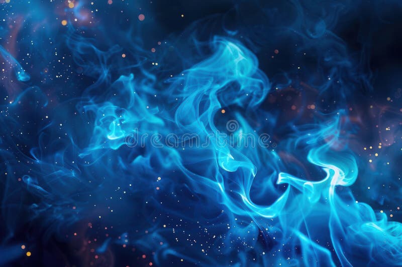 Fiery Blue Inferno. Abstract Blue Fire Background Concept Stock ...