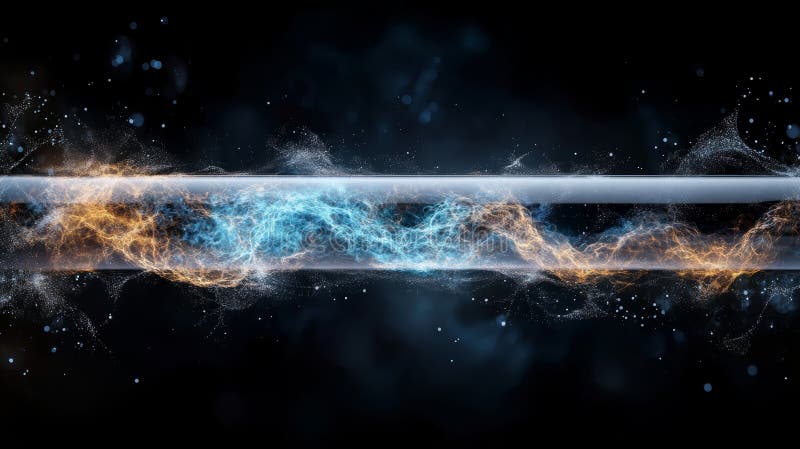 Fiery Blue and Orange Flames Dance on Black Background, Abstract Fire ...