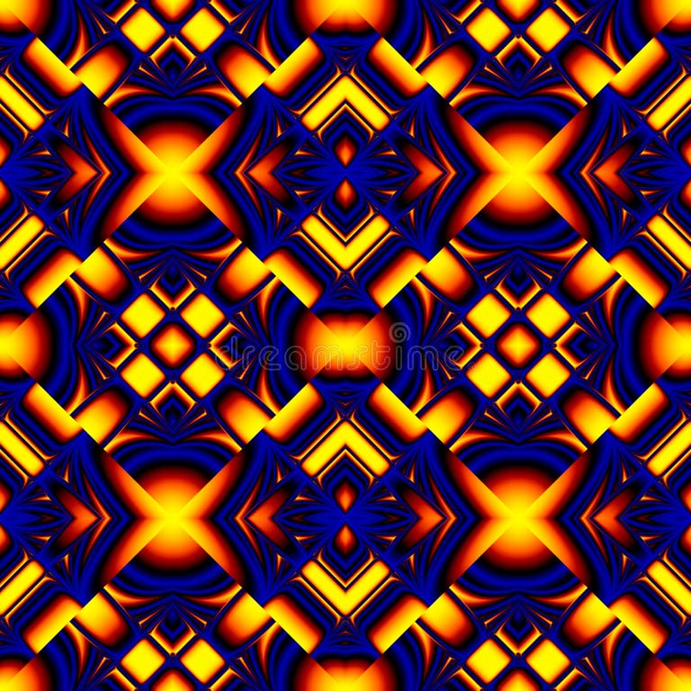 Fiery Blue Seamless Pattern Stock Vector - Illustration of glass, heat ...